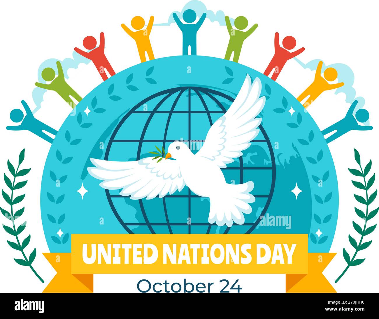 United Nations Day Celebration Vector Illustration on 24 October ...