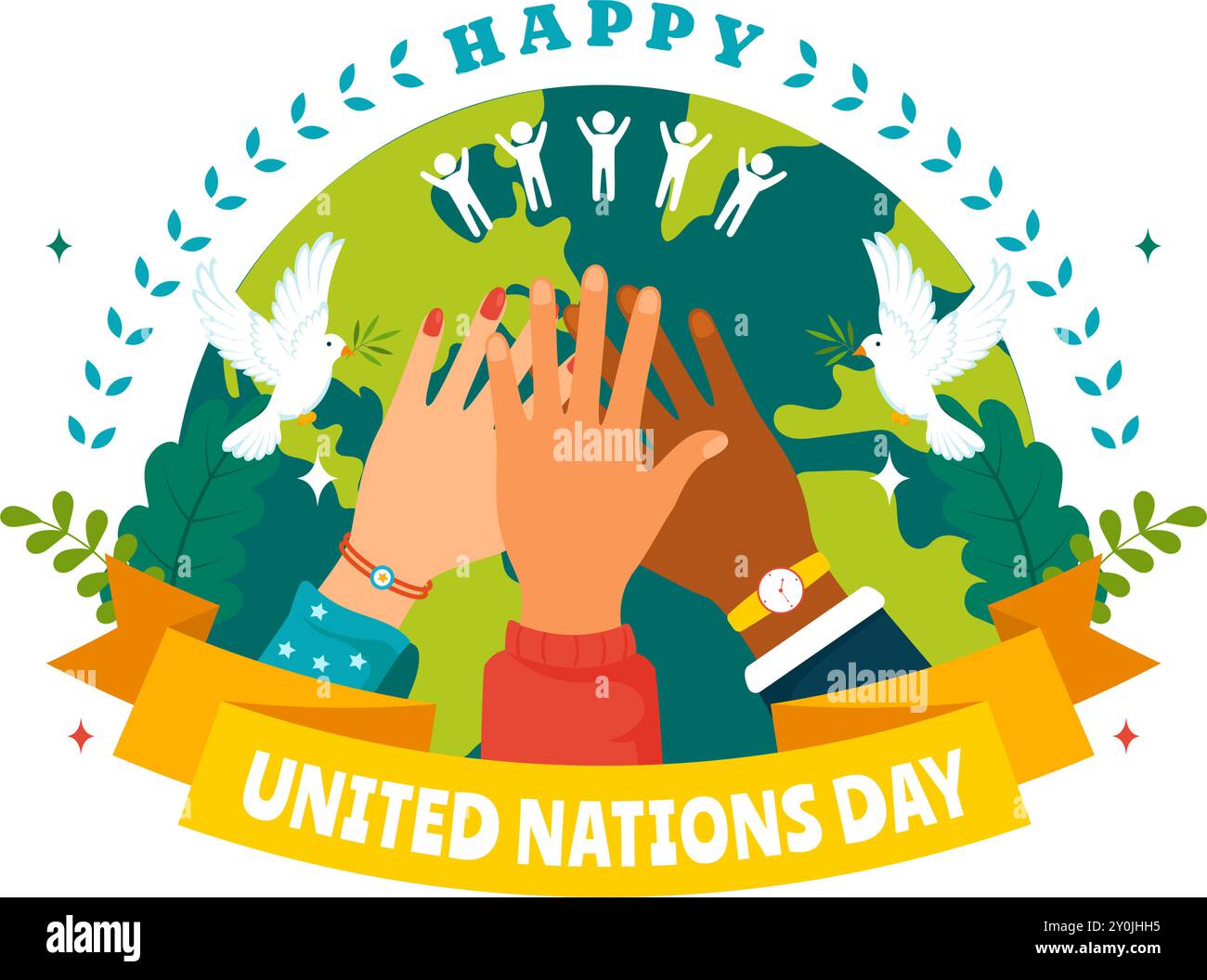 United Nations Day Celebration Vector Illustration on 24 October ...