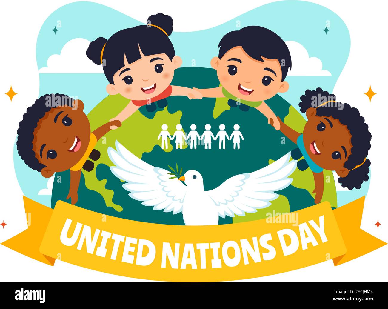 United Nations Day Celebration Vector Illustration on 24 October ...
