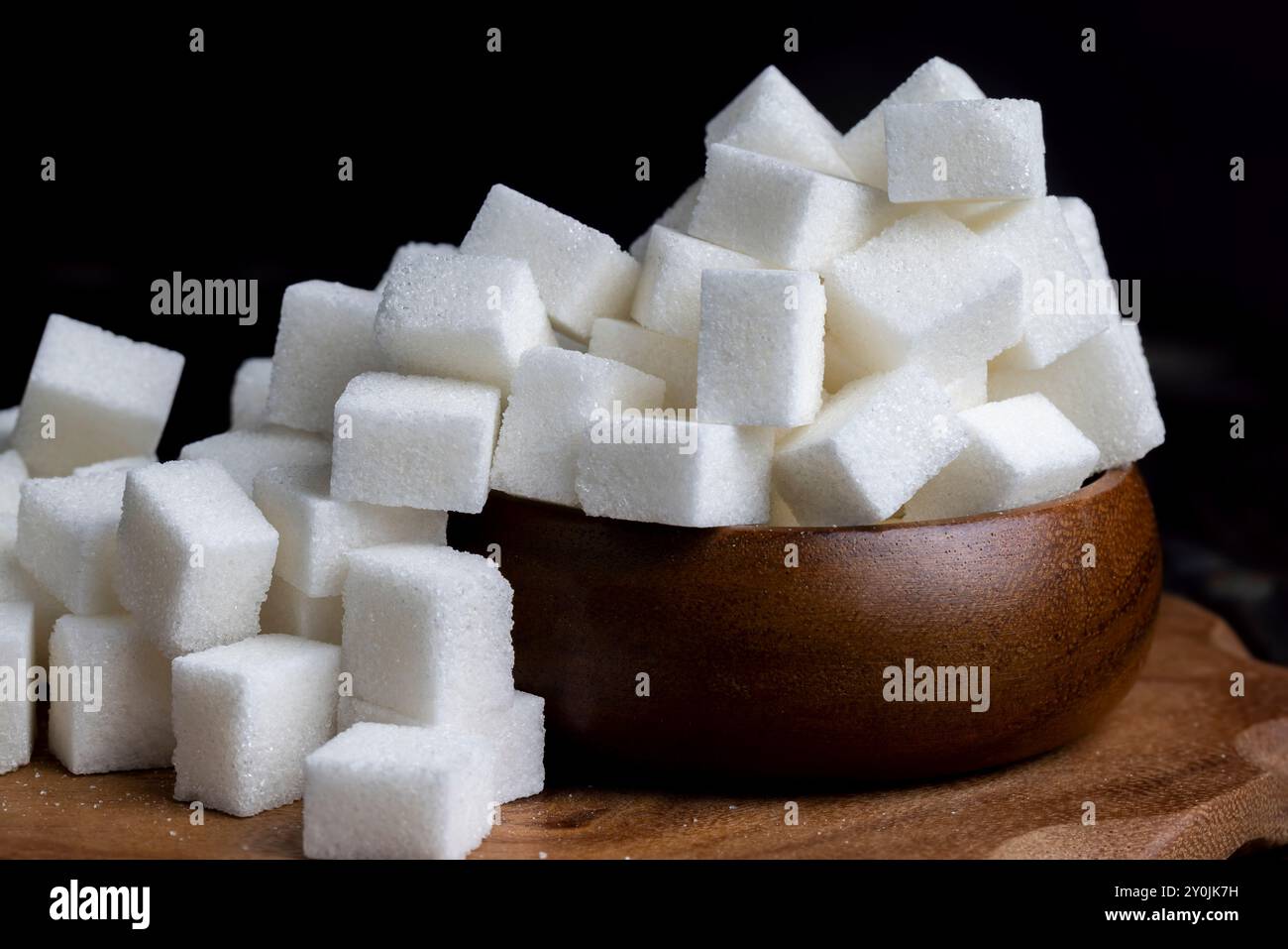 Refined white beet sugar, cubes of white sweet sugar from sugar beet ...