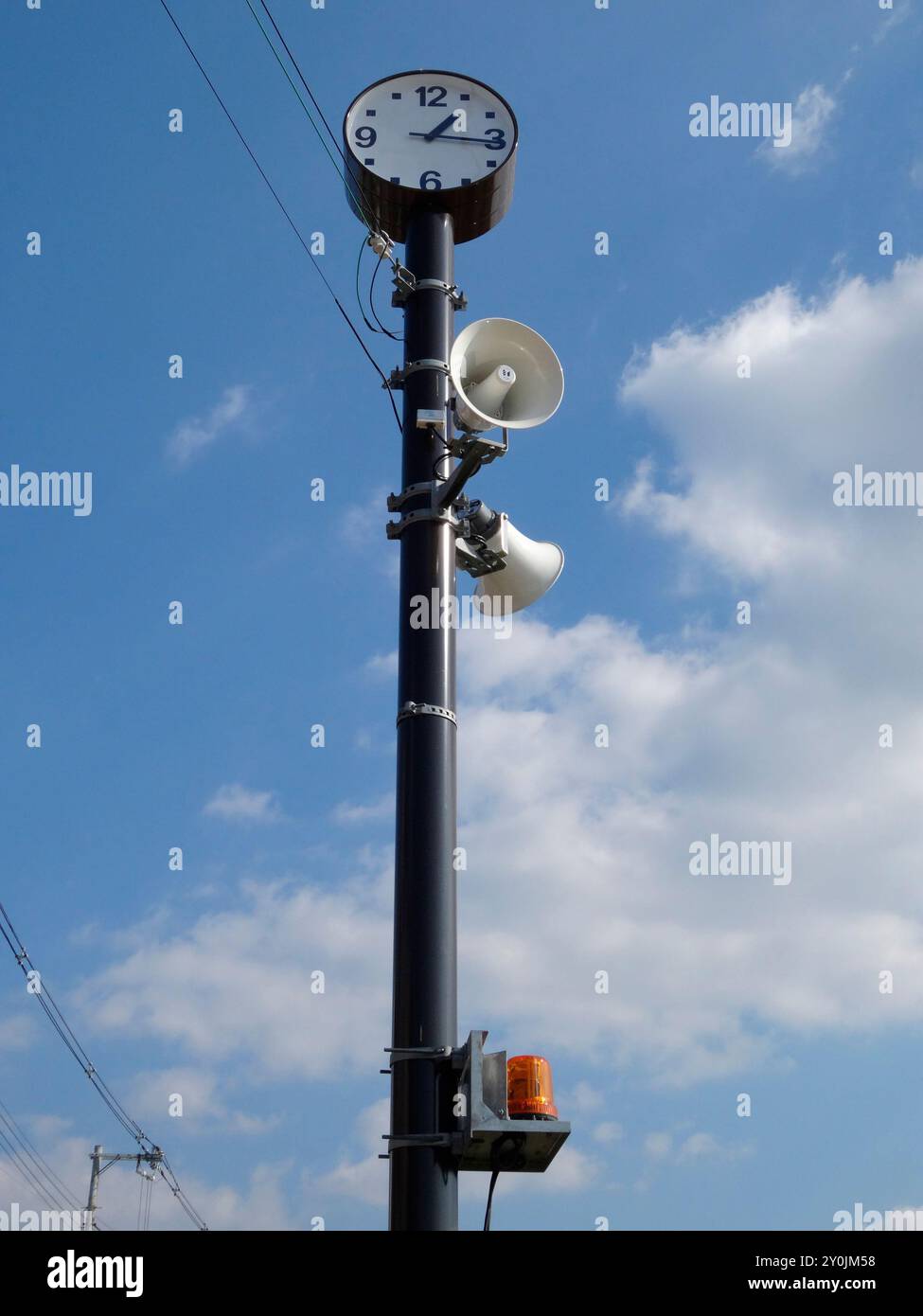 Heavy rain and flood warning device Stock Photo - Alamy