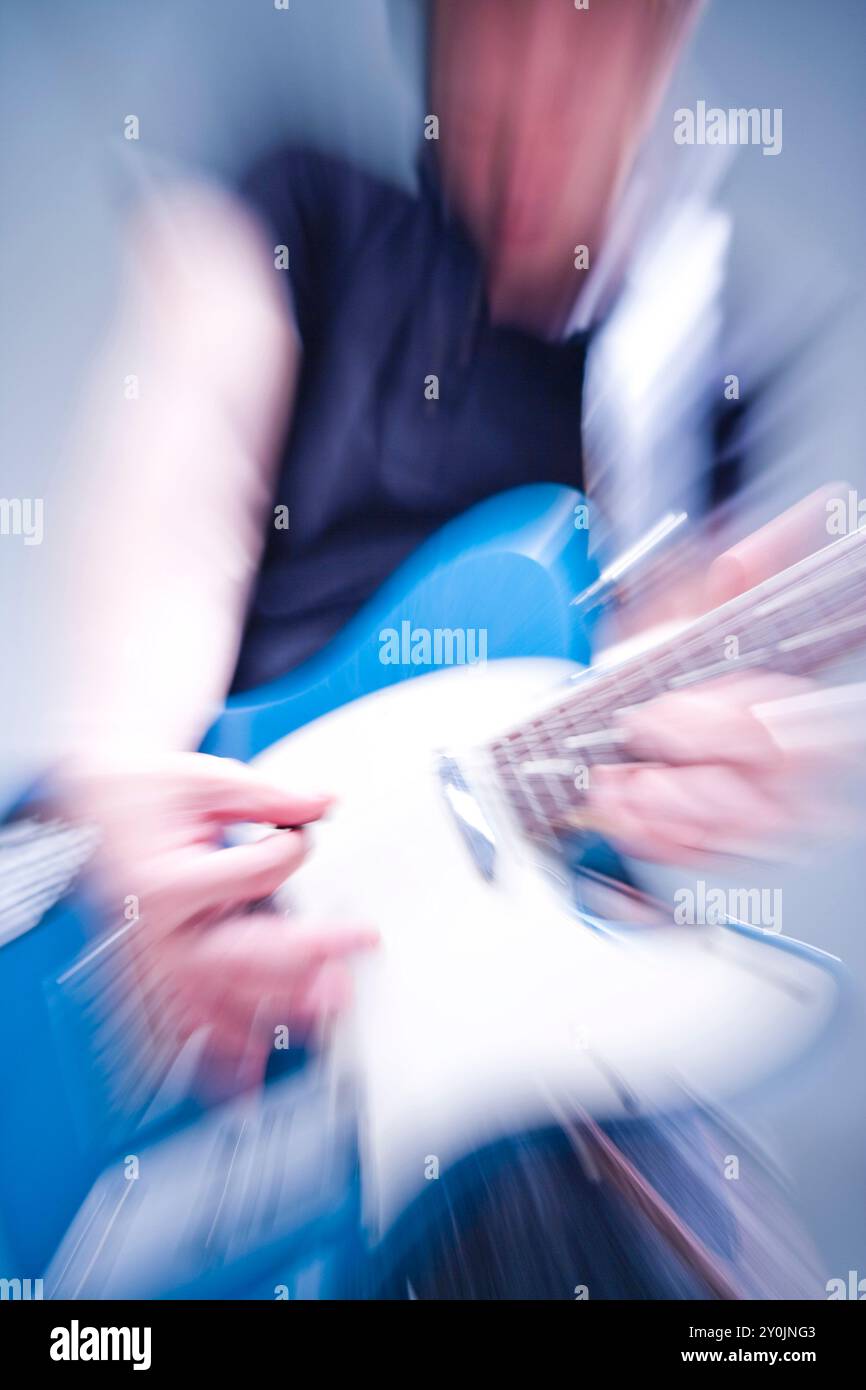 Hands guitarist playing electric guitar hi-res stock photography and images - Alamy