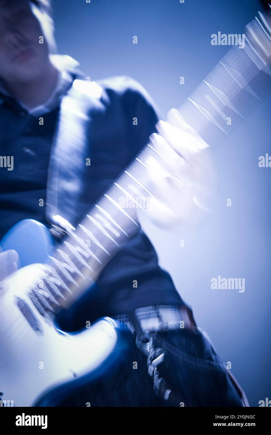 Hands guitarist playing electric guitar hi-res stock photography and images - Alamy