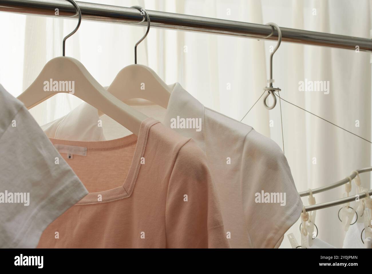 Indoor drying laundry Stock Photo - Alamy