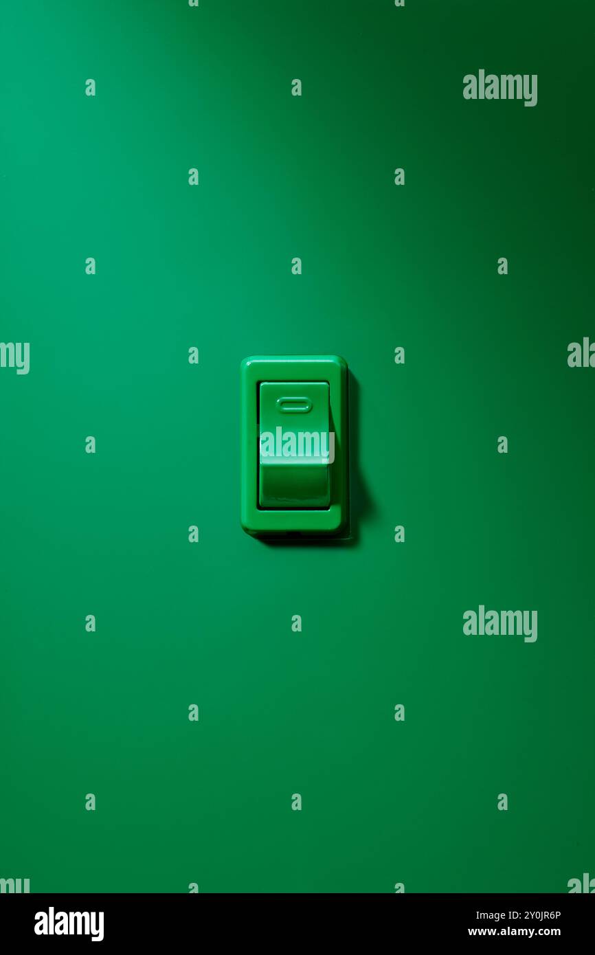 Green switch of ON Stock Photo - Alamy
