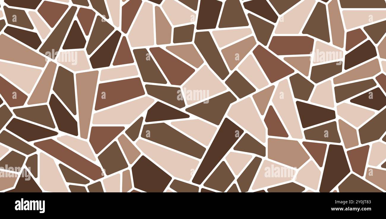 Splinter brown mosaic stone floor tile pattern paving background ...