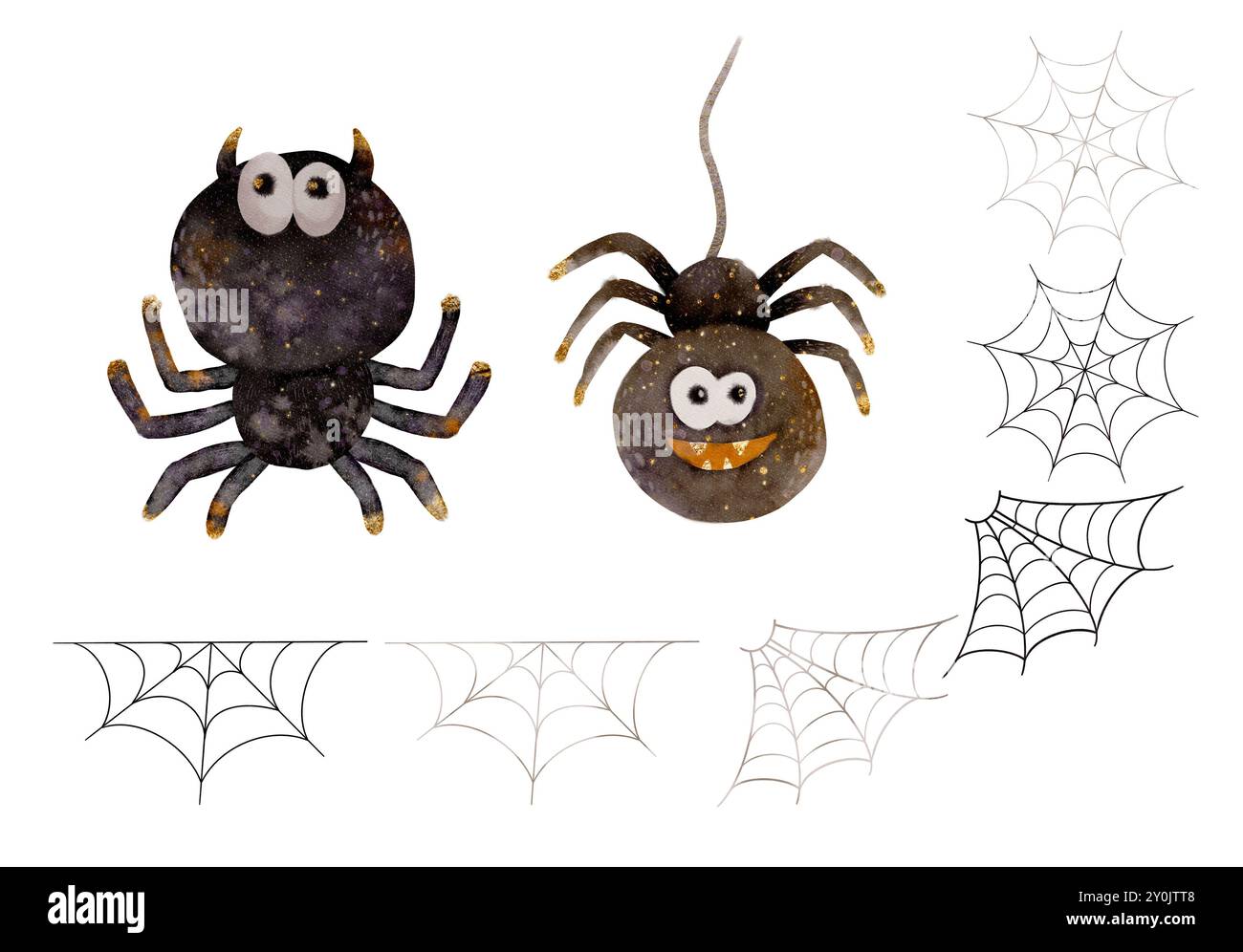 Cartoon spider webs hi-res stock photography and images - Alamy