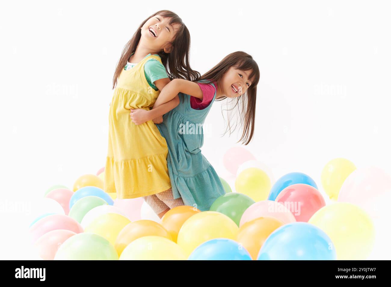 Girl balloons on white hi-res stock photography and images - Alamy