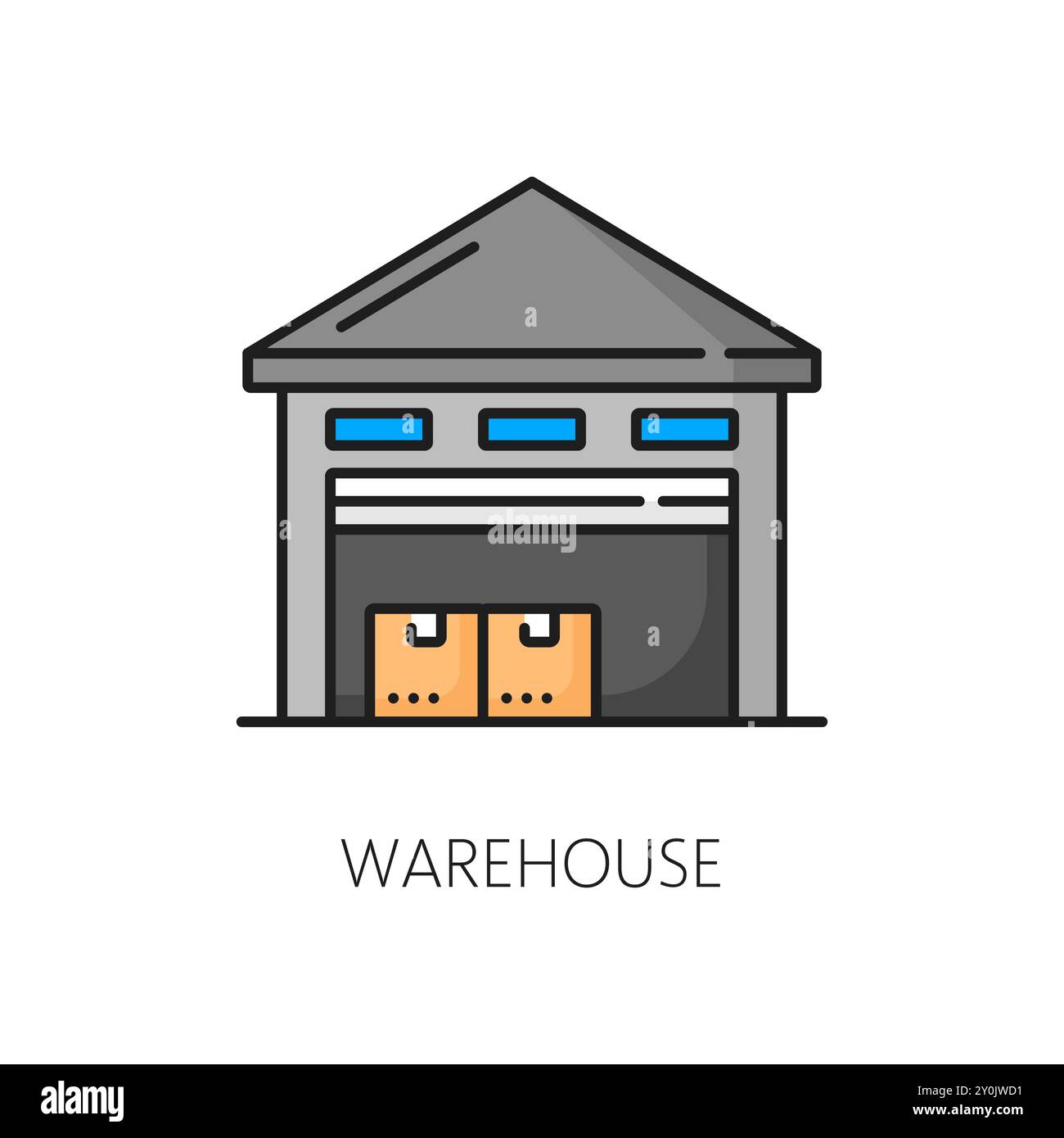 Delivery logistics center containers Stock Vector Images - Alamy