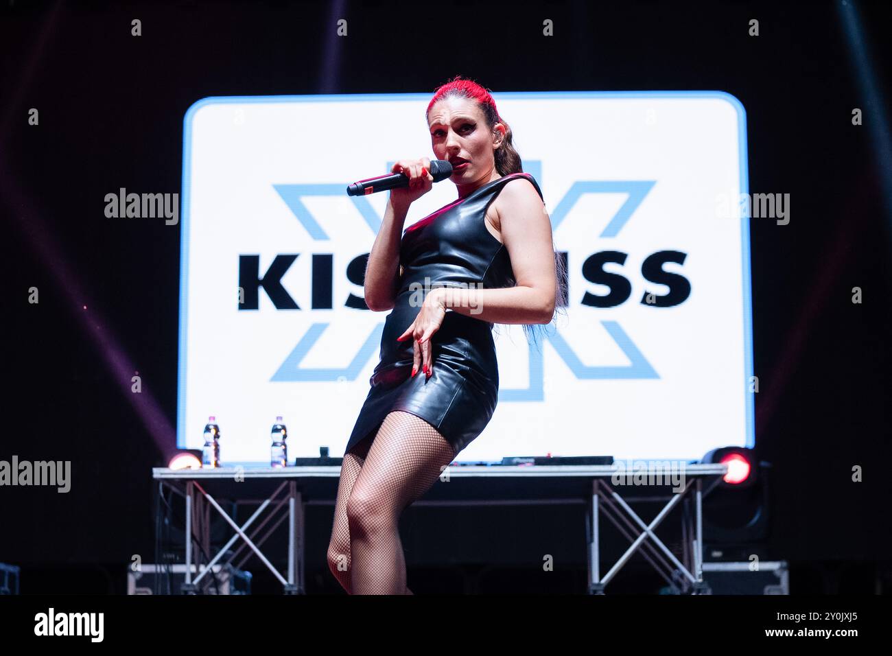 Salerno, Italy. 02nd Sep, 2024. Margherita Carducci, known as Ditonellapiaga performs Live on ...