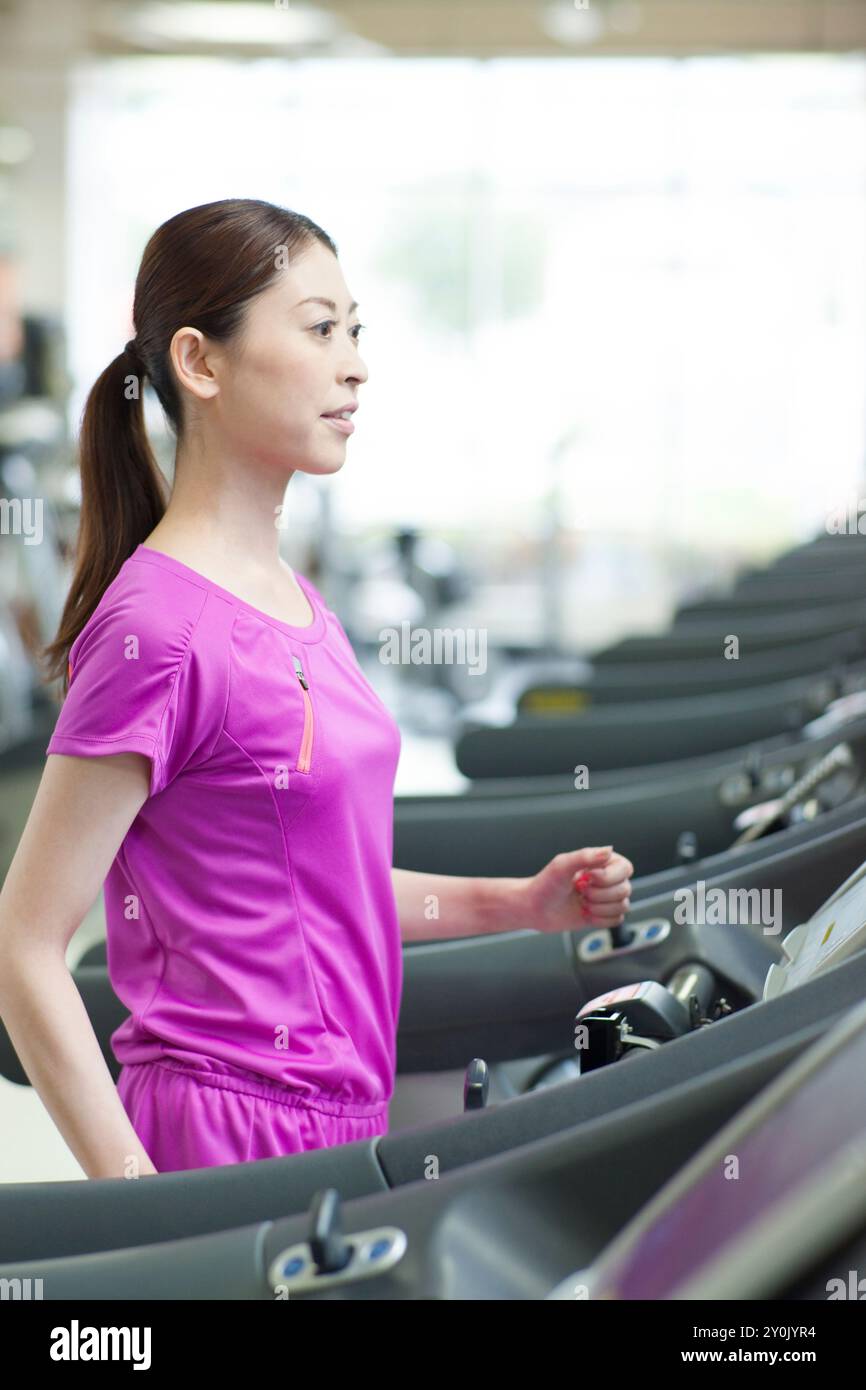 Gym running woman hi-res stock photography and images - Alamy