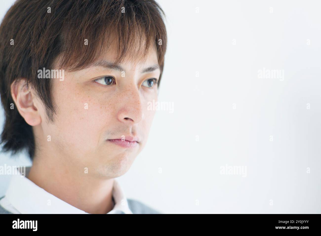 Profile of a Japanese man Stock Photo - Alamy