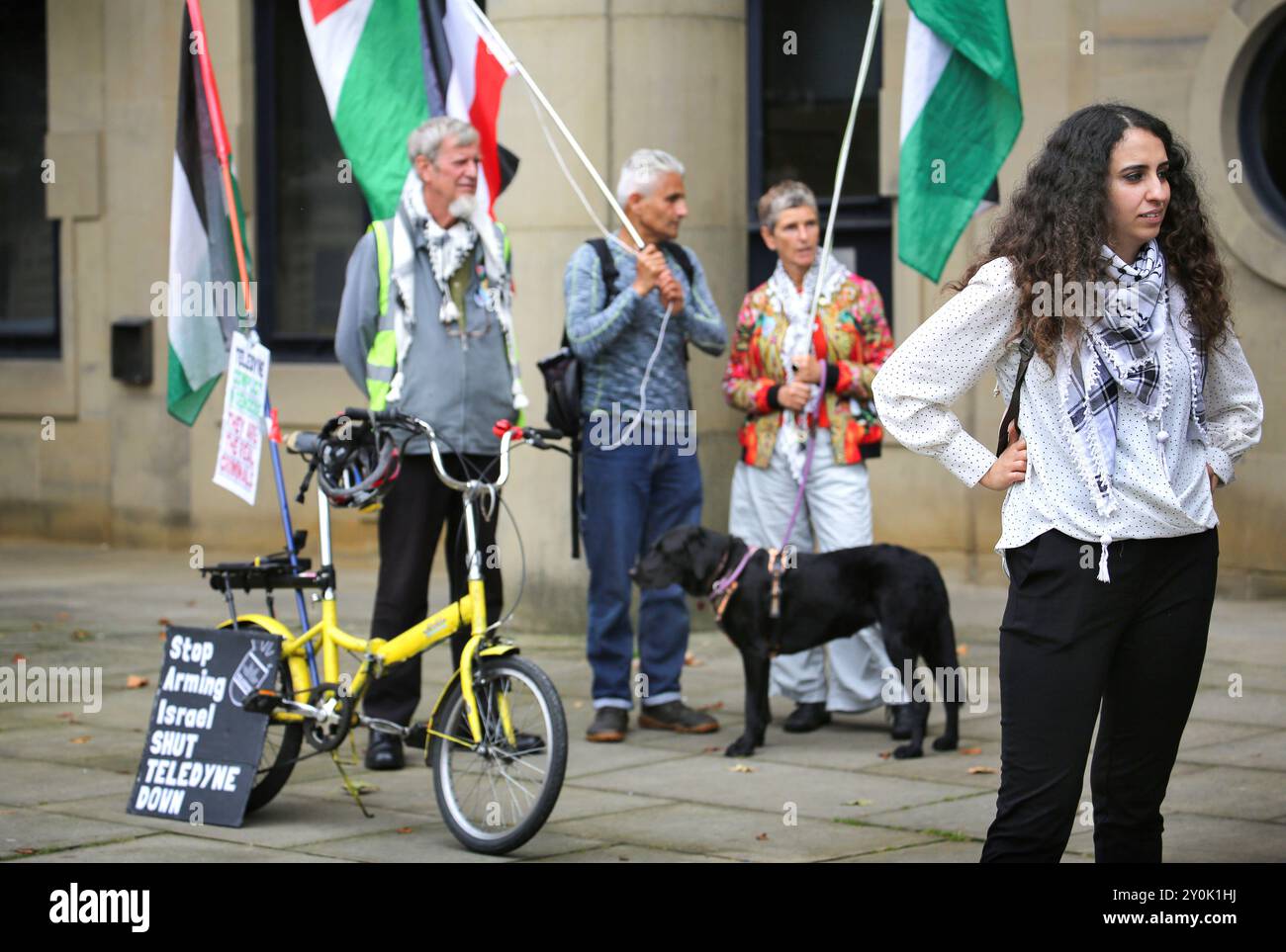 Huda Ammori, Co-founder of Palestine Action joins the protesters ...
