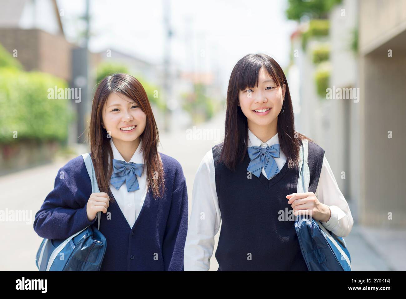 Two Japanese high school students Stock Photo - Alamy