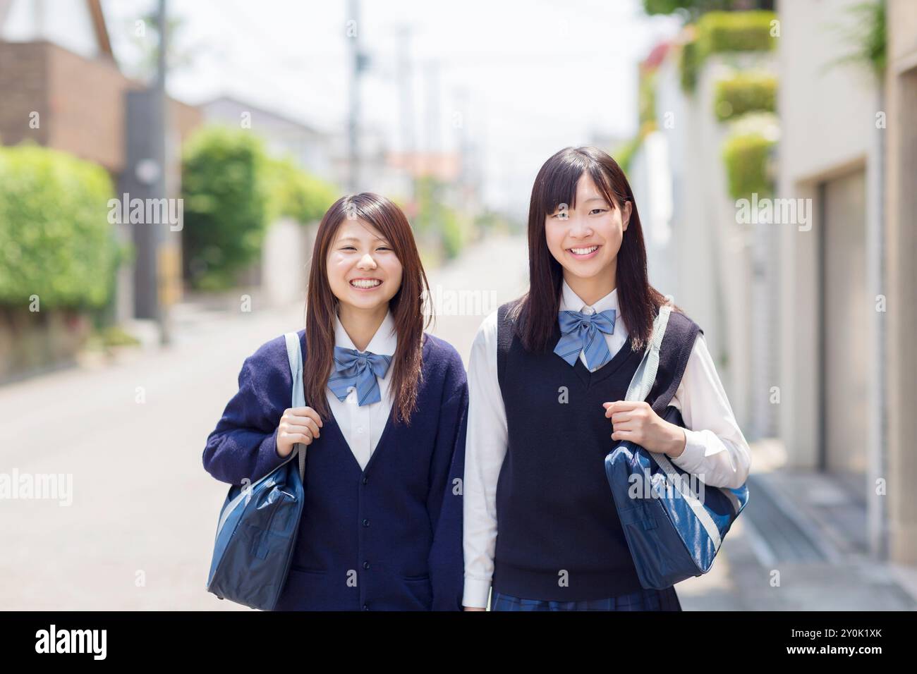 Two Japanese high school students Stock Photo - Alamy