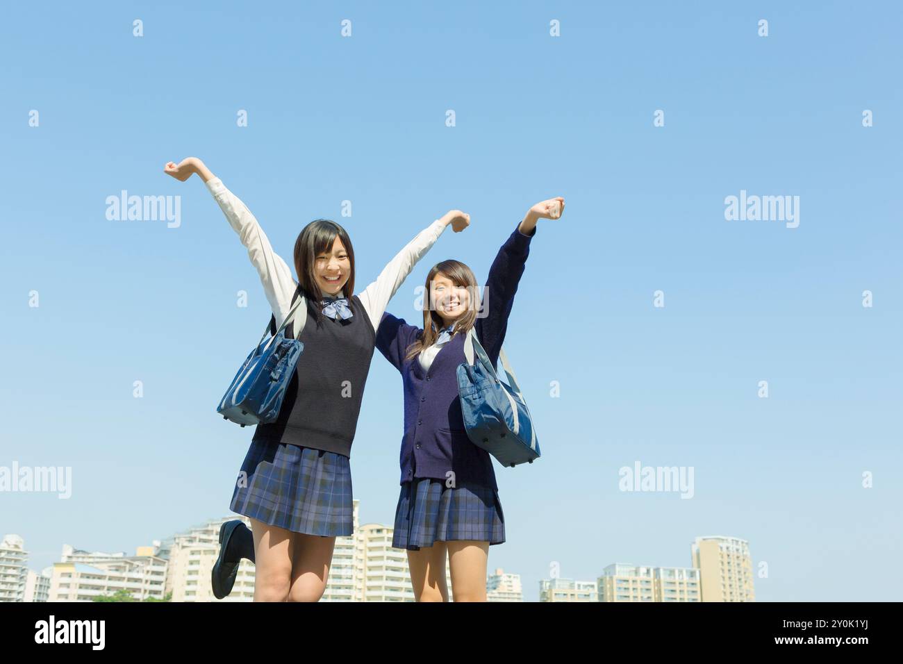 Two Japanese high school students Stock Photo - Alamy