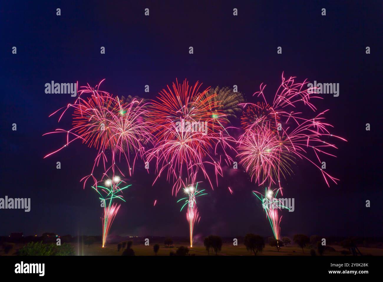 Starmine fireworks at the Furukawa Fireworks Festival Stock Photo - Alamy