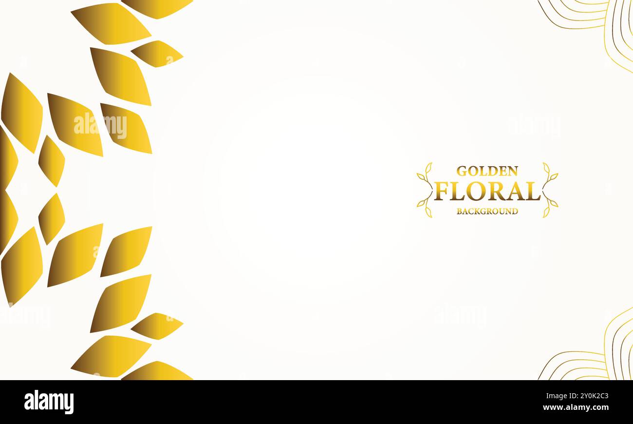 white background with gold leaves. Vector illustration for your design ...
