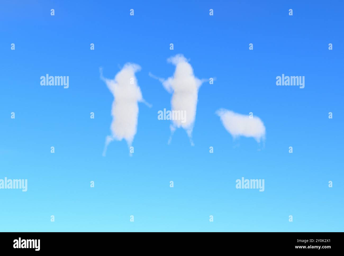 Sheep shaped clouds Stock Photo - Alamy