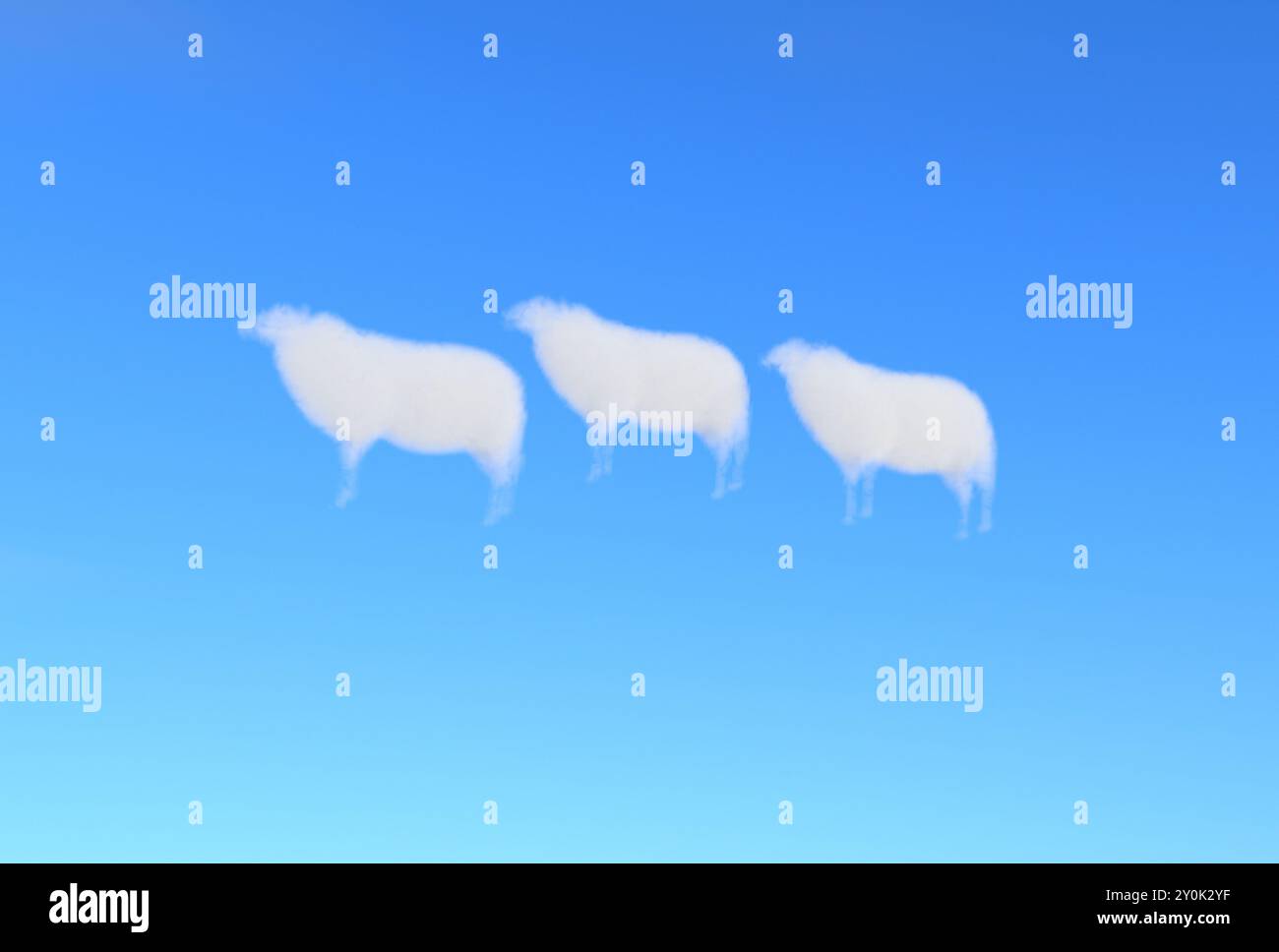 Sheep shaped clouds Stock Photo - Alamy