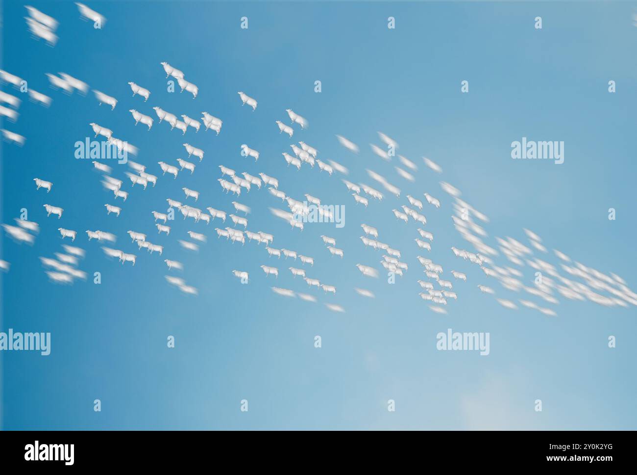 Sheep shaped clouds Stock Photo - Alamy