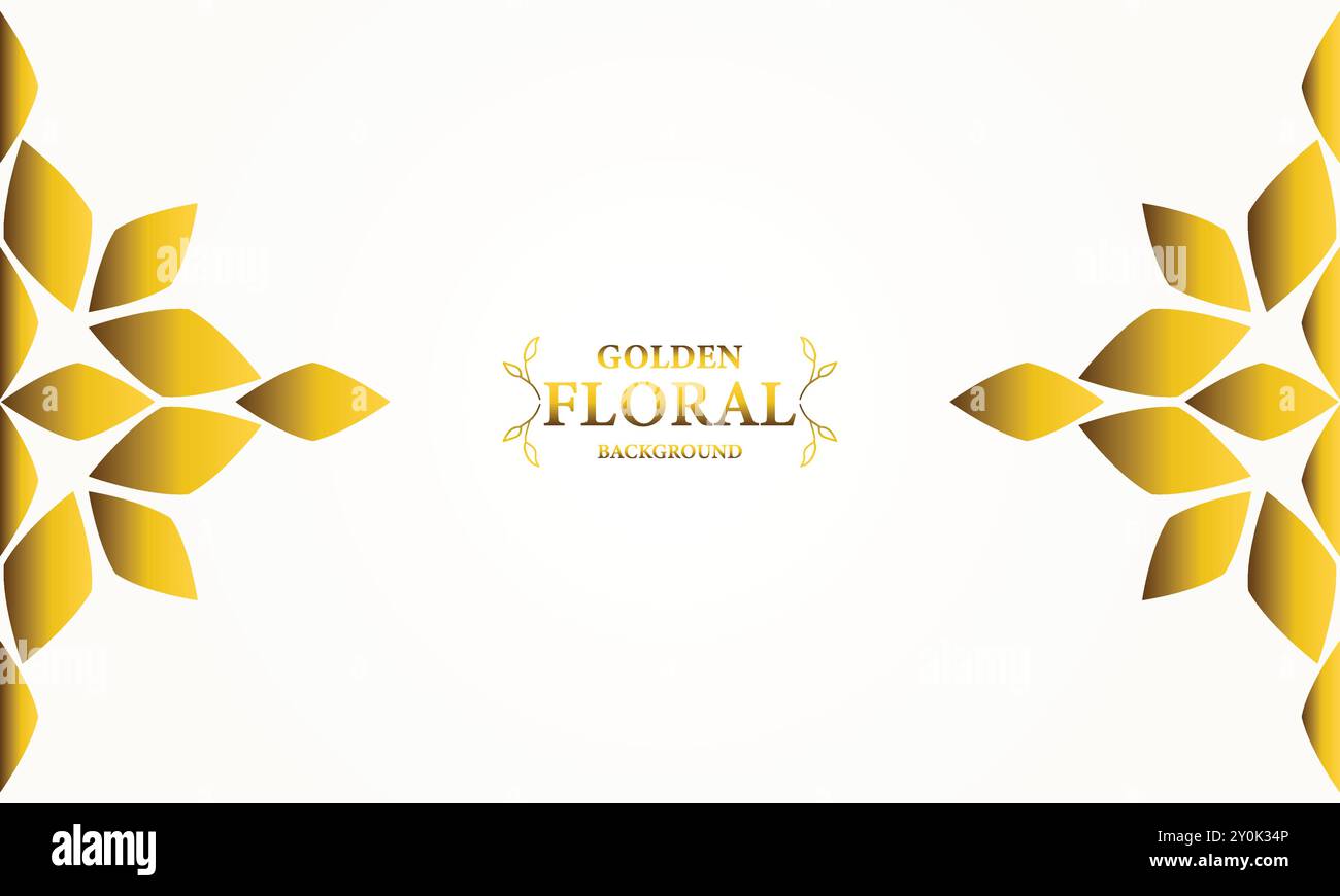 elegant gold floral background with floral and leaf ornament design ...
