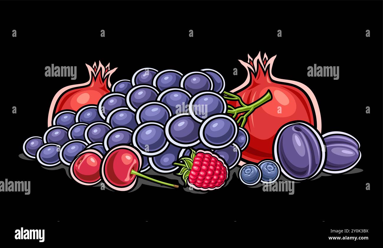 Vector logo berries horizontal hi-res stock photography and images - Alamy