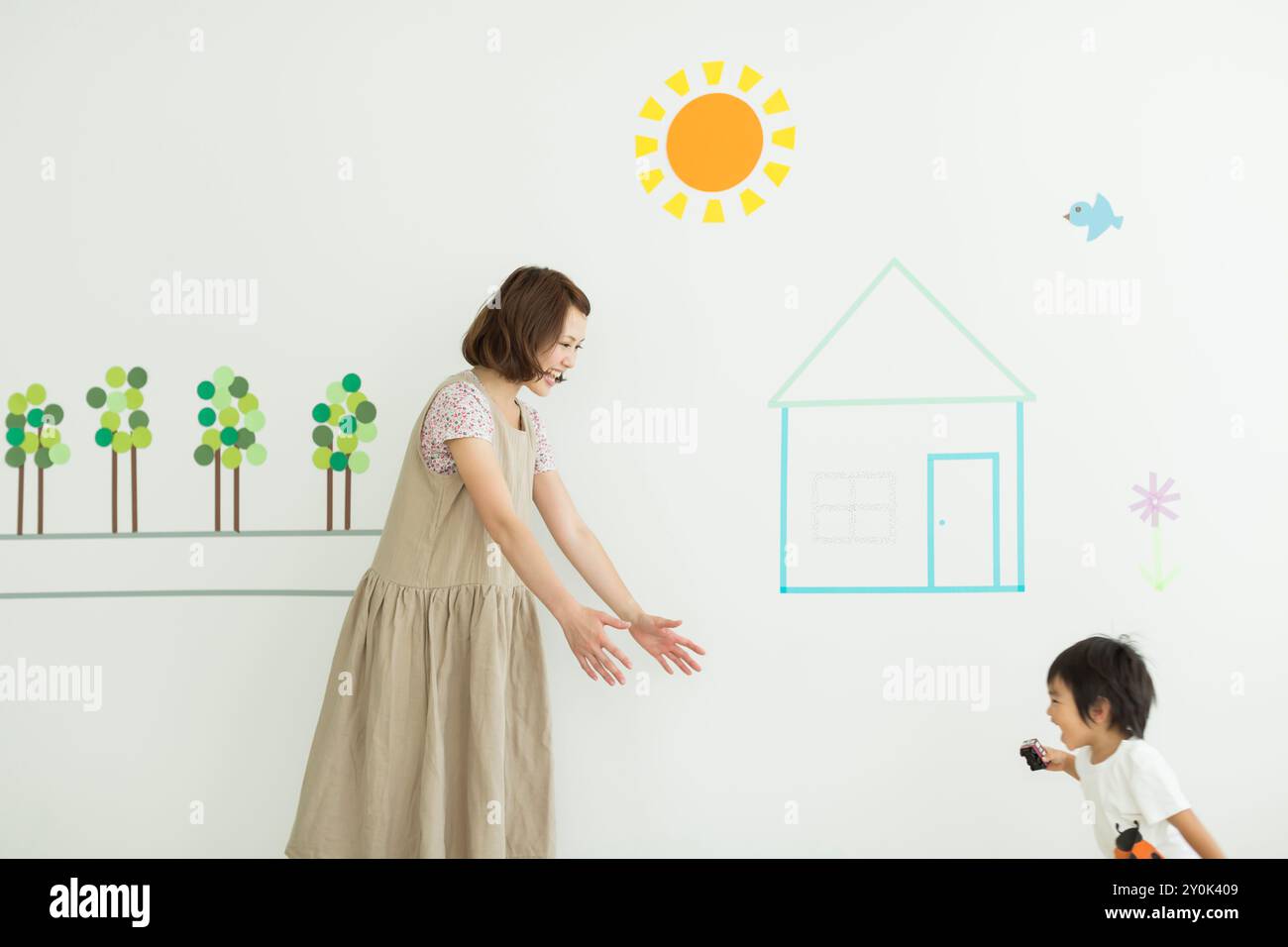 Mother calling over child Stock Photo - Alamy Mother calling over child Stock Photo - Alamy