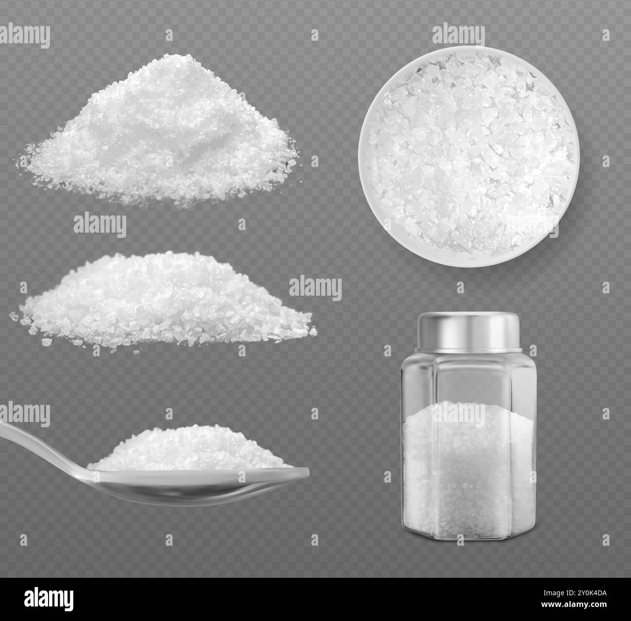 Baking soda spoon glass Stock Vector Images - Alamy