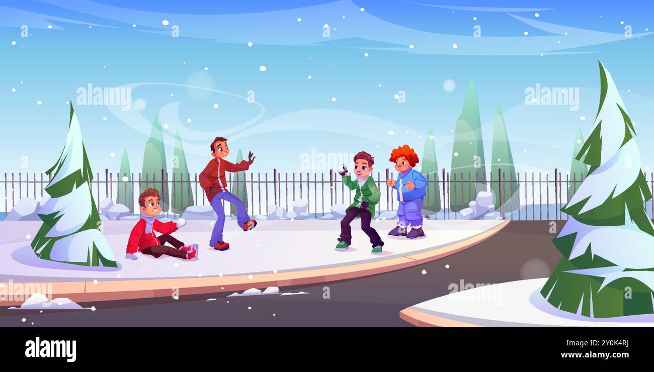 Snow on the garden fence Stock Vector Images - Alamy