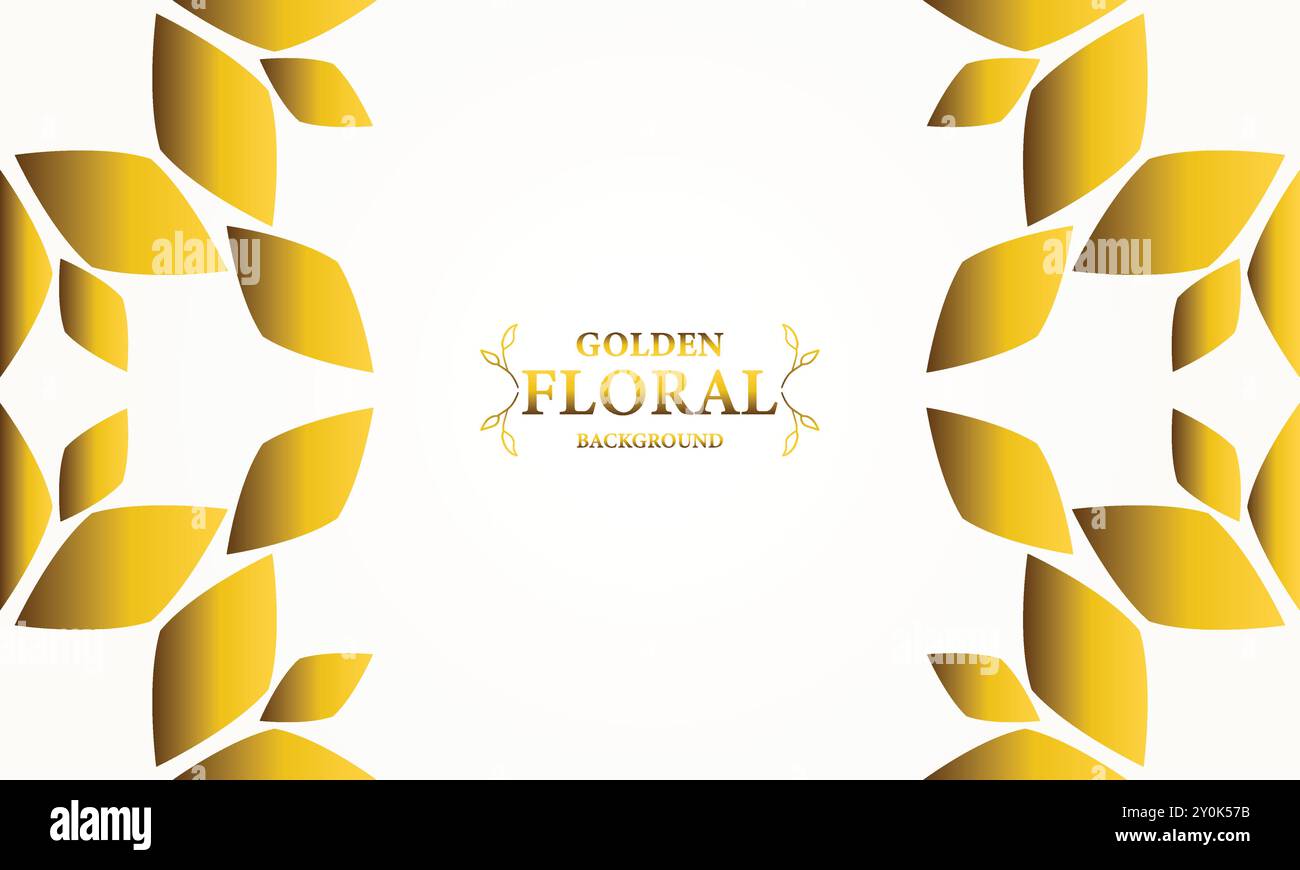 elegant gold floral background with floral and leaf ornament design ...
