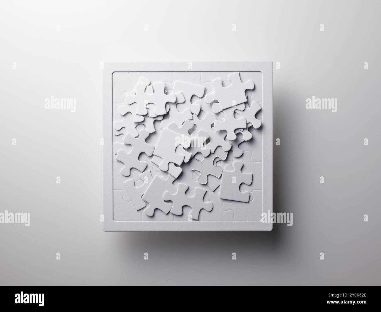 White jigsaw puzzle Stock Photo - Alamy