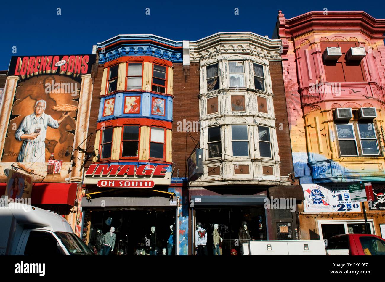 Beautiful buildings on South street in Philadelphia Stock Photo - Alamy