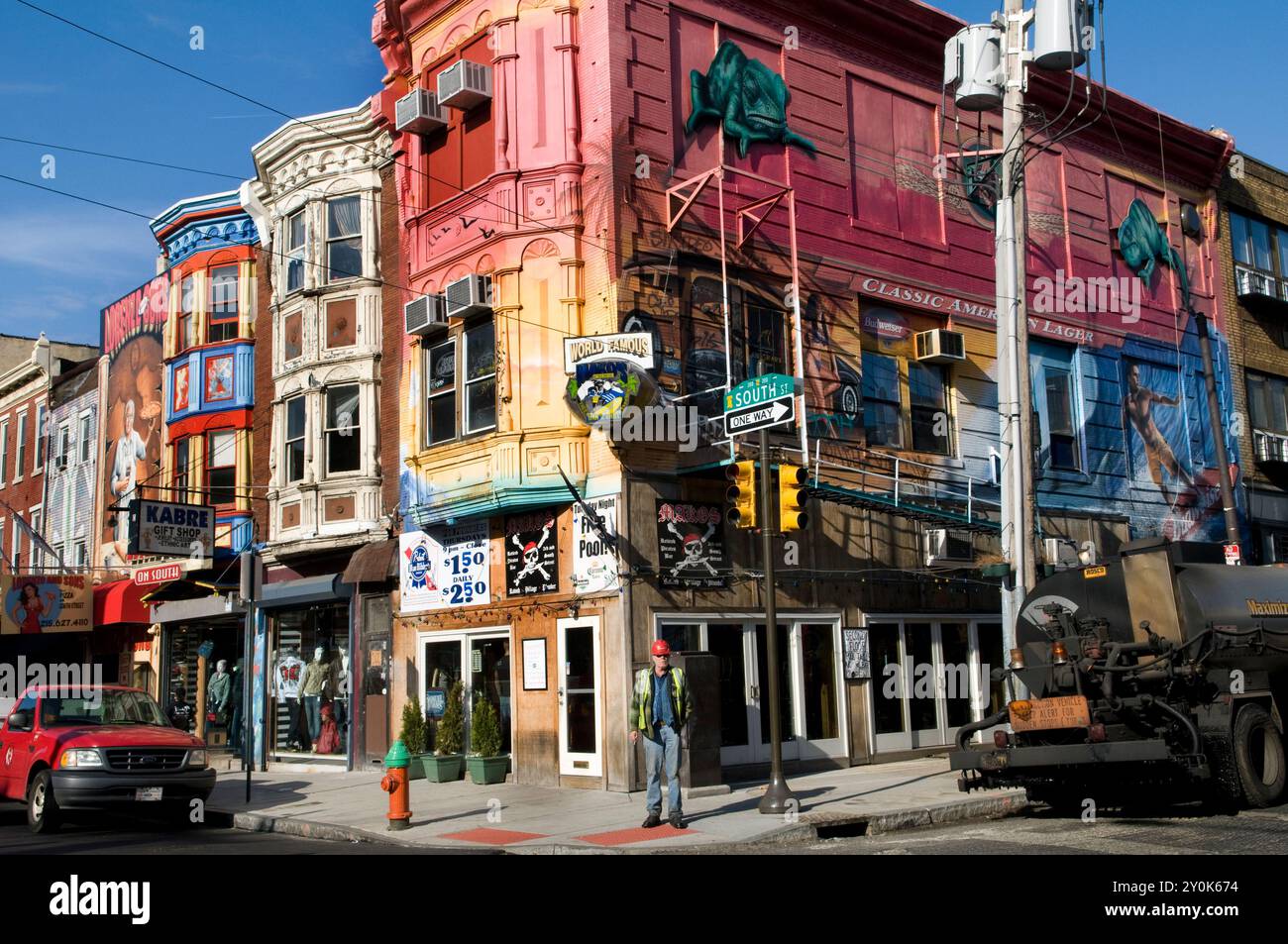Beautiful buildings on South street in Philadelphia Stock Photo - Alamy
