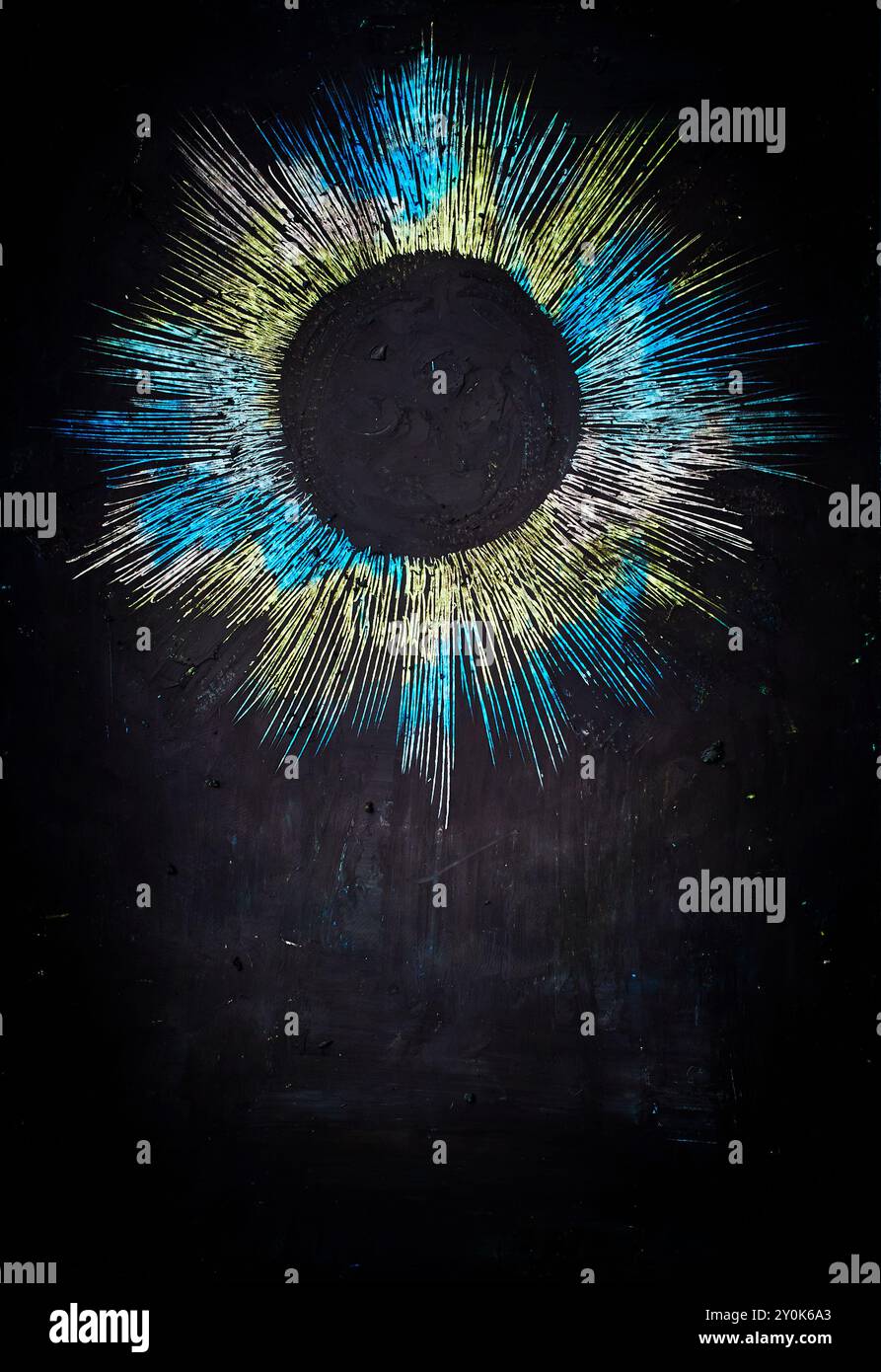 Light from crayon scratch Stock Photo - Alamy