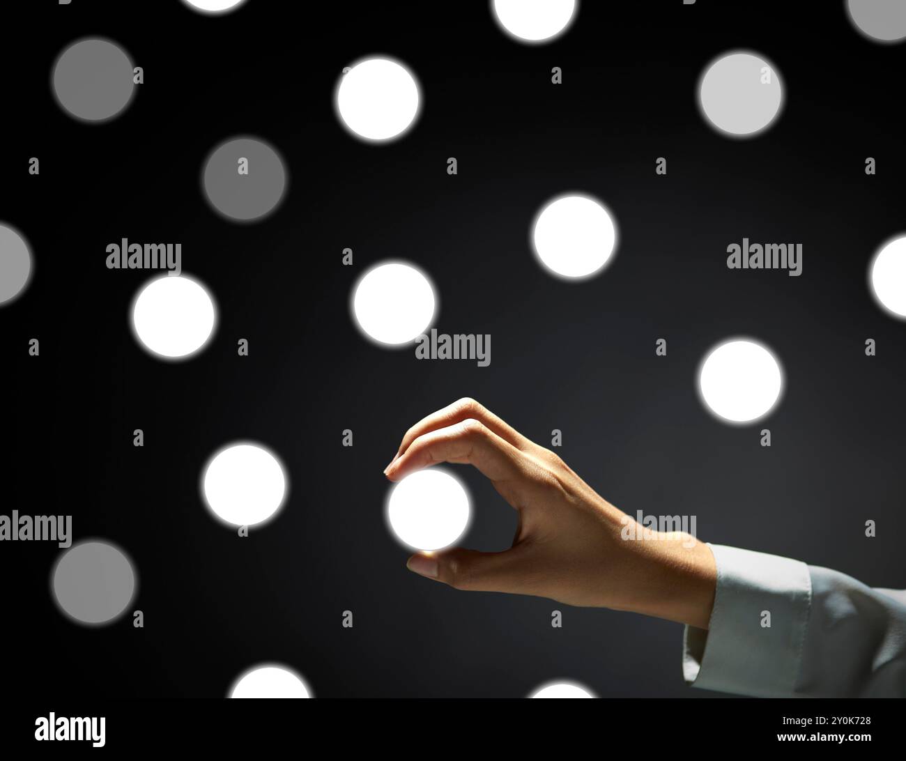 Hand of woman having the icon Stock Photo - Alamy