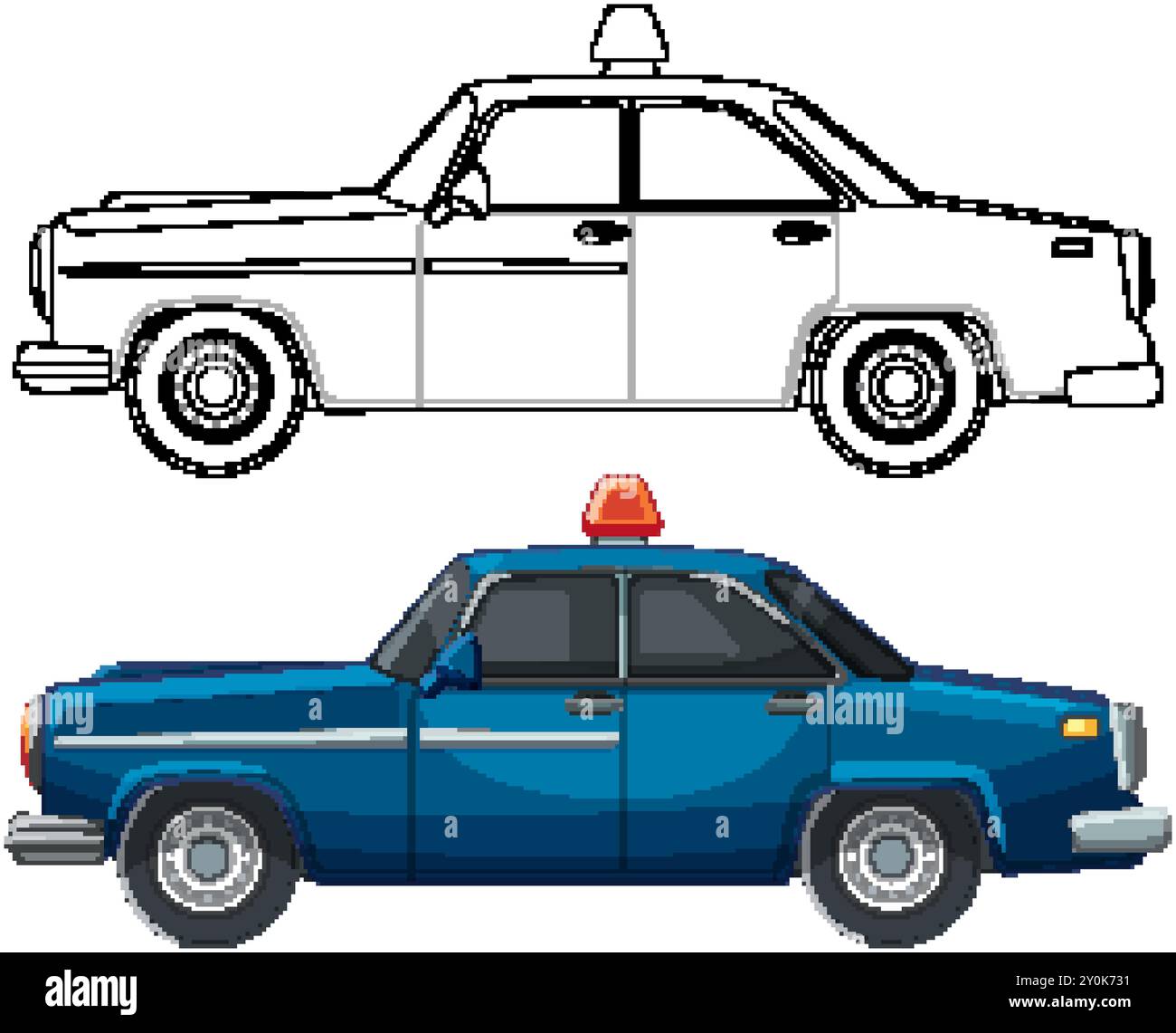 Vector drawing of a vintage police car Stock Vector Image & Art - Alamy