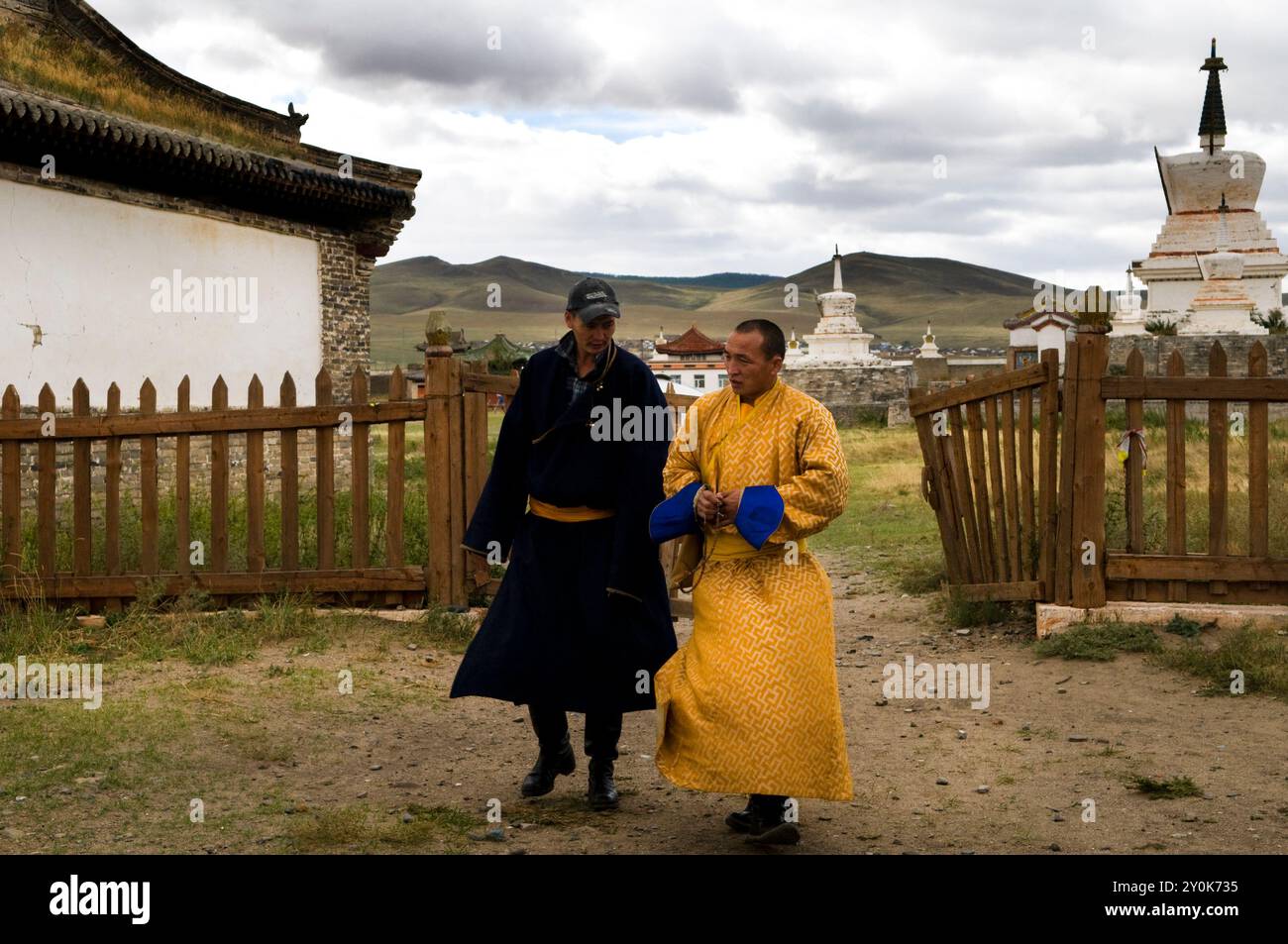 Buddhist monks at the Erdene zuu khiid monastery in the Orkhon Valley ...