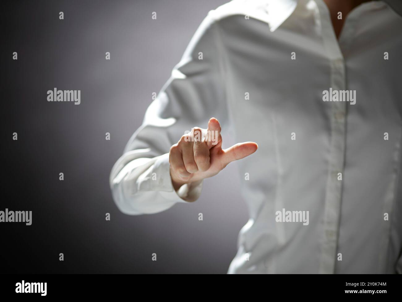 Hands pushing woman hi-res stock photography and images - Alamy