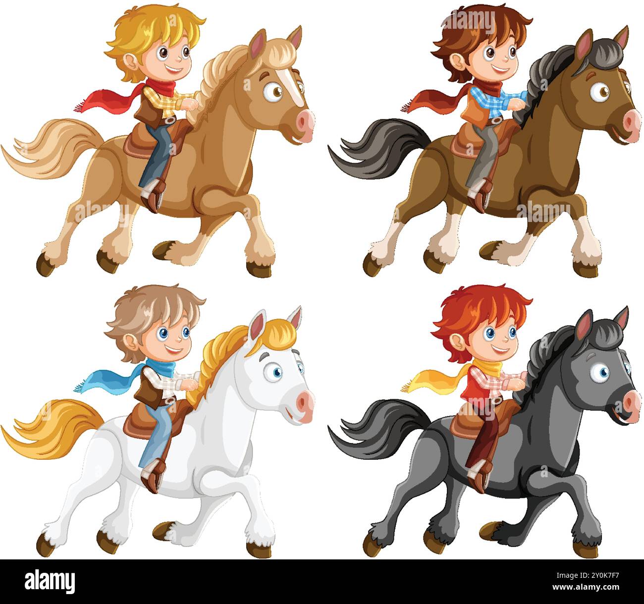 Four cowboys hi-res stock photography and images - Alamy