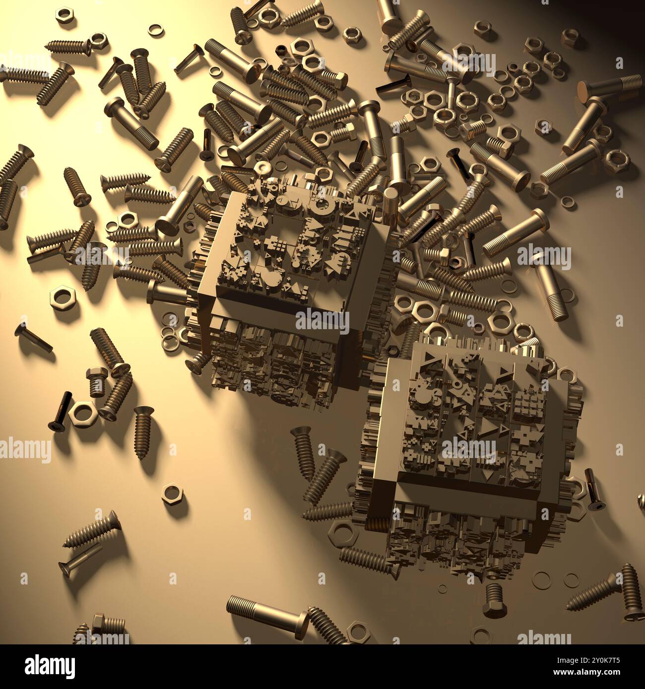 Mechanic materials and screws Stock Photo - Alamy