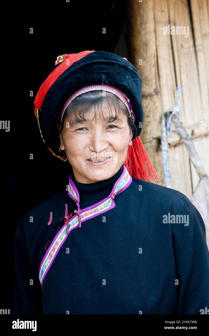 Portrait of an Akha woman taken in Southern Yunnan province, China ...