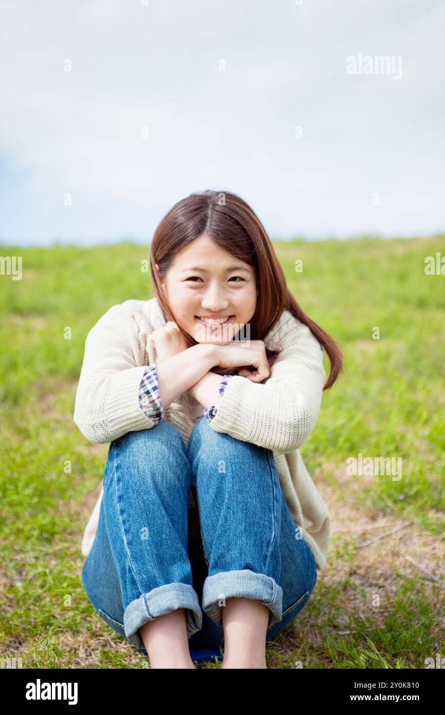 Outdoors sitting hi-res stock photography and images - Alamy