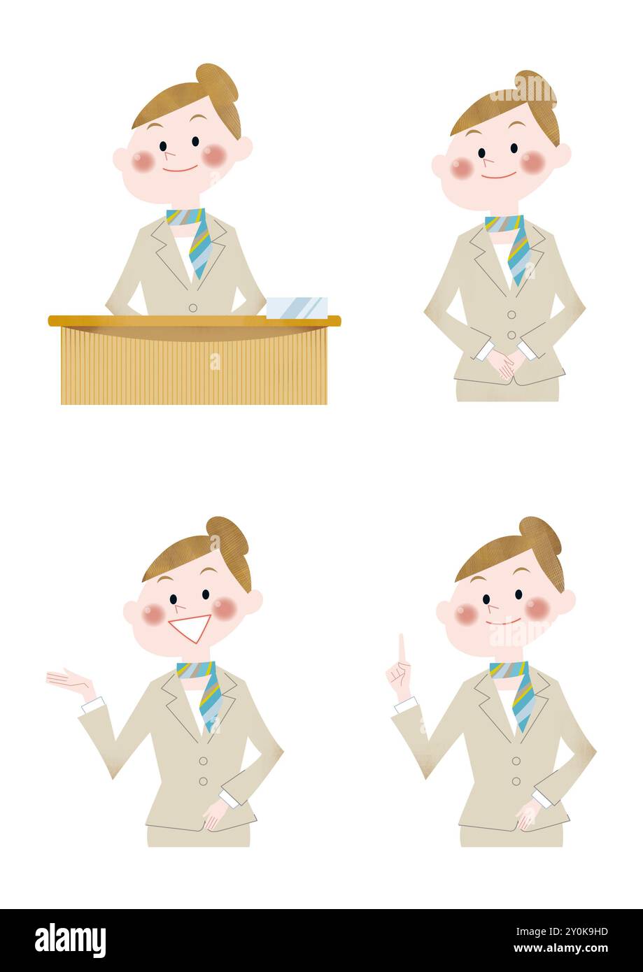 Reception woman in guiding company Stock Photo - Alamy