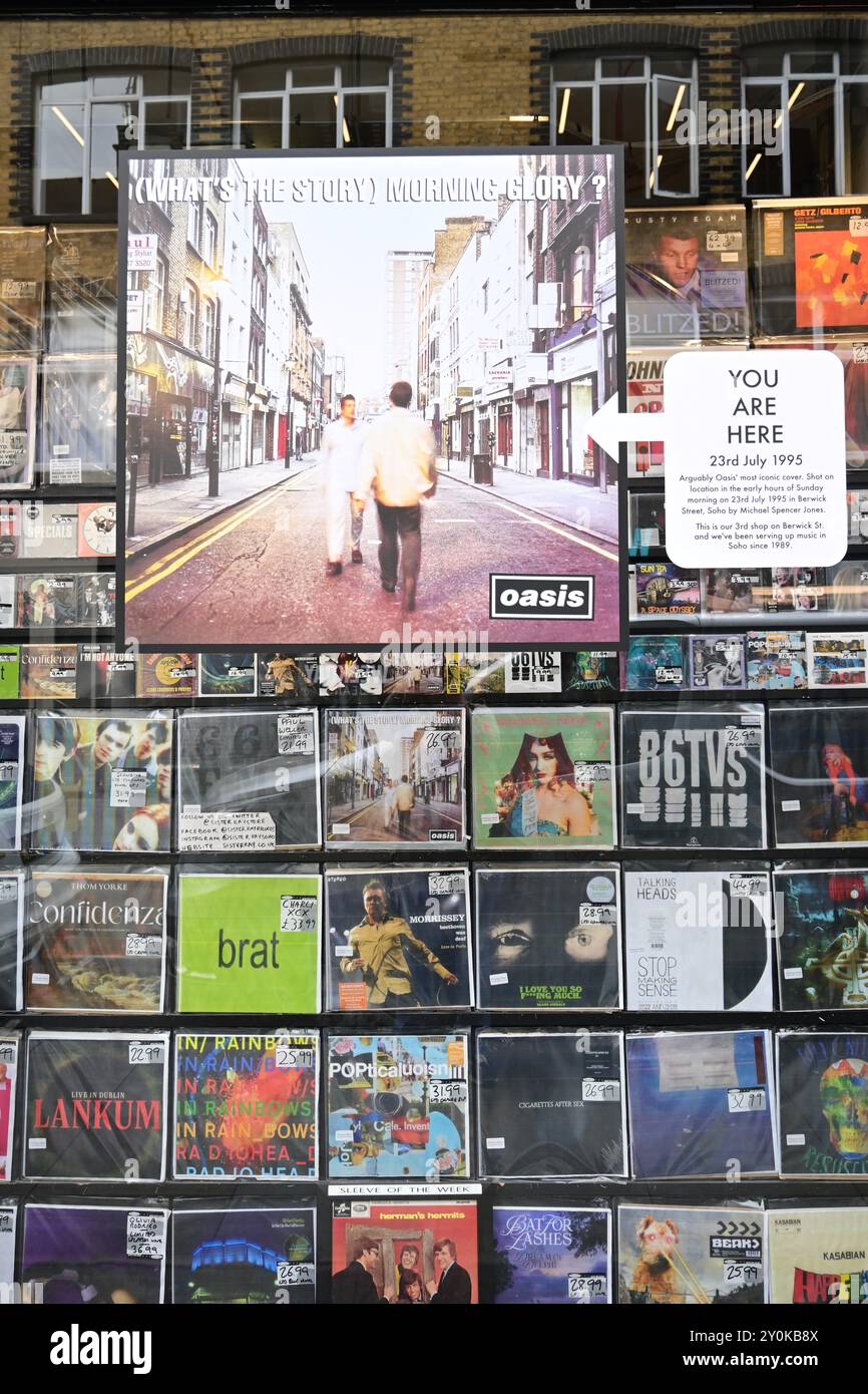 Sisterray Record Shop, Berwick Street, Soho, showing the cover of the ...