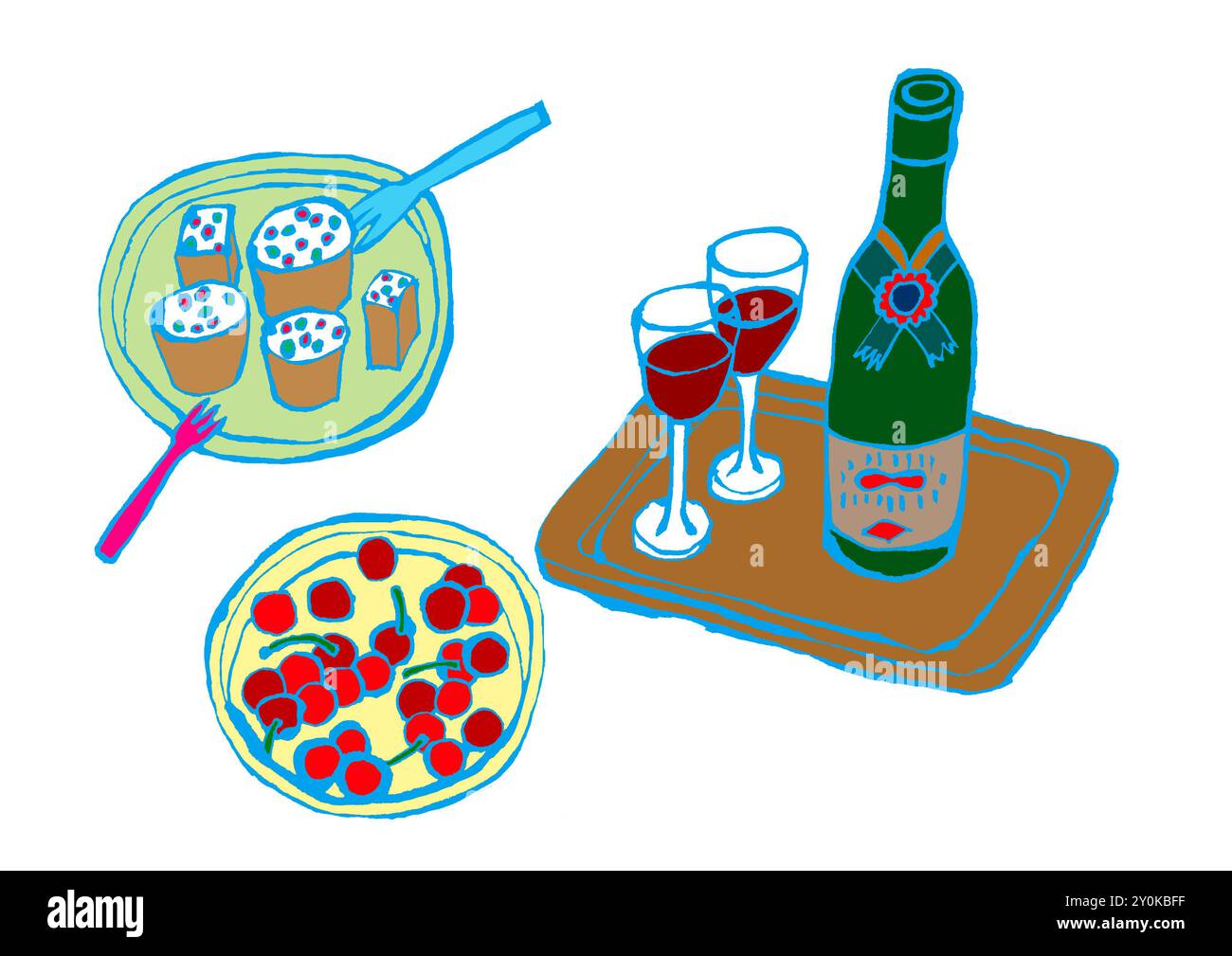 Illustration cake Cut Out Stock Images & Pictures - Alamy