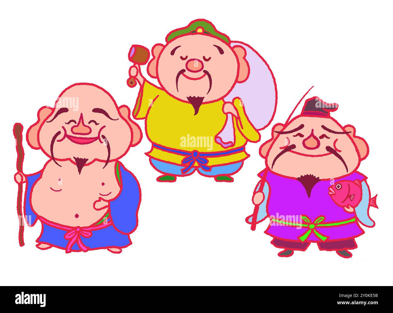 The Seven Gods of Fortune Stock Photo - Alamy