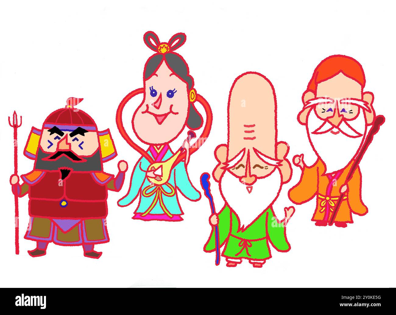 The Seven Gods of Fortune Stock Photo - Alamy