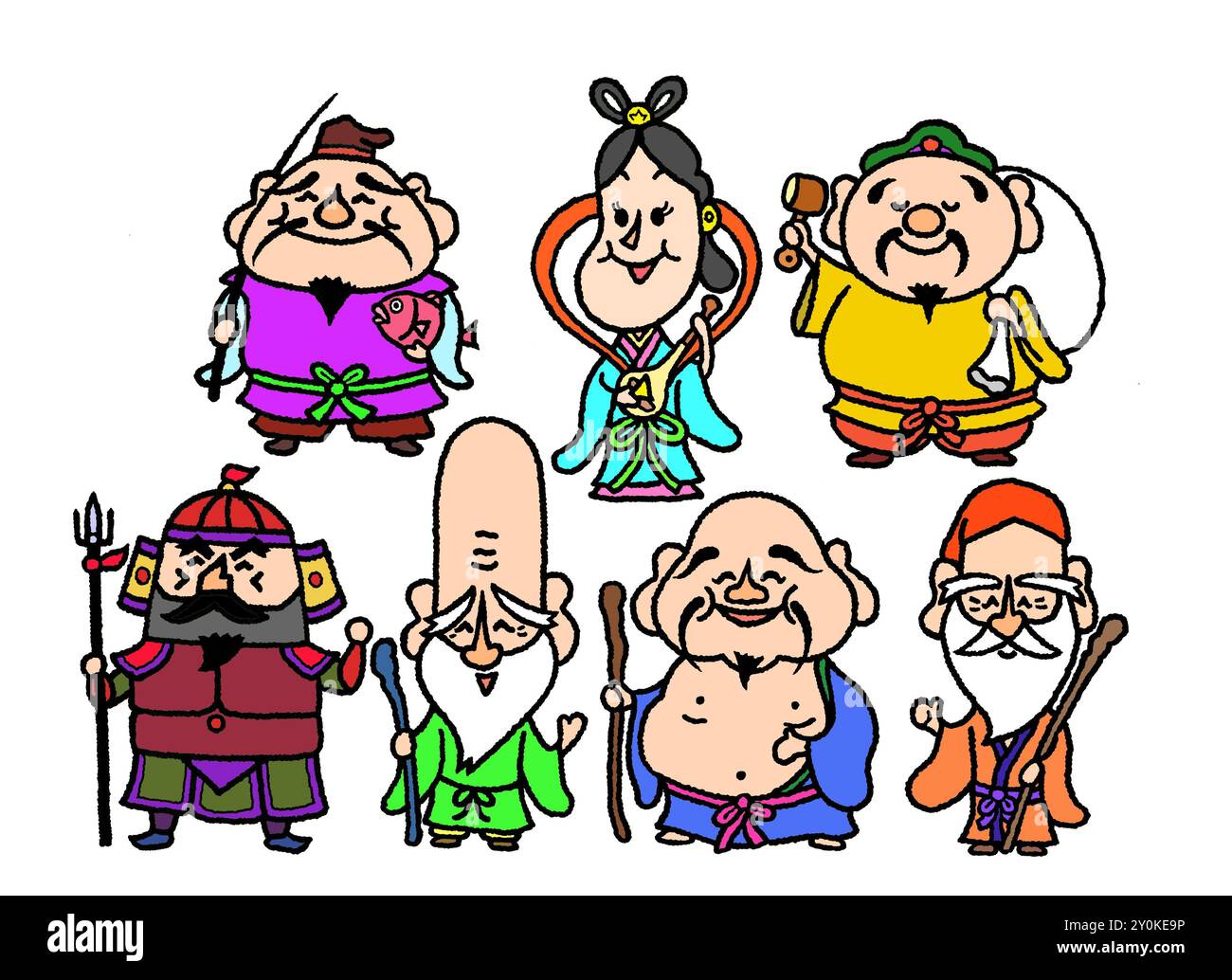 Seven Gods of Good Fortune Stock Photo - Alamy