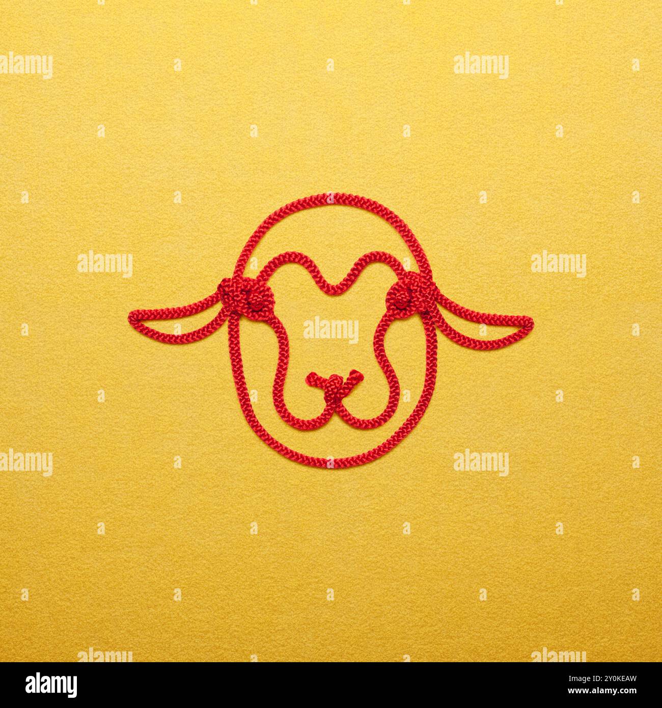 String forming sheep face Stock Photo - Alamy